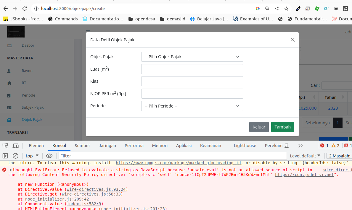 Tombol Sinkronisasi tidak dapat diklik dan beberapa tombol lain · Issue #198 · OpenSID/wiki-pbb ...