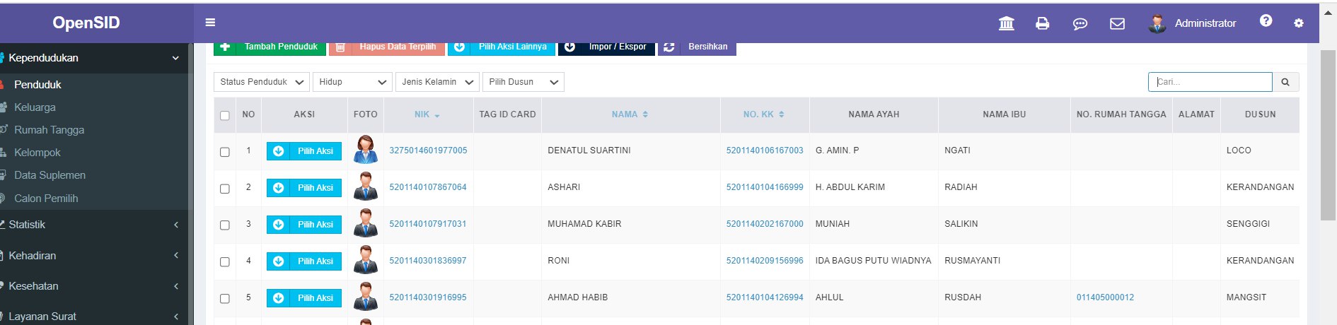 Bug/error: Alamat pada modul kependudukan kosong · Issue #7363 · OpenSID/OpenSID · GitHub