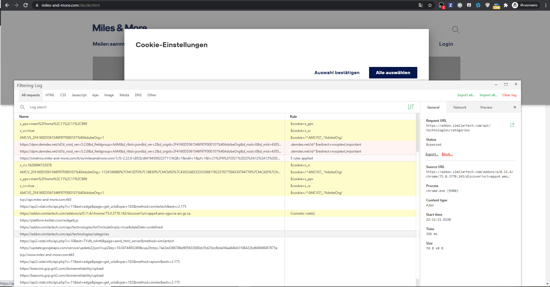 miles-and-more.com · Issue #1483 · AdguardTeam/CoreLibs · GitHub