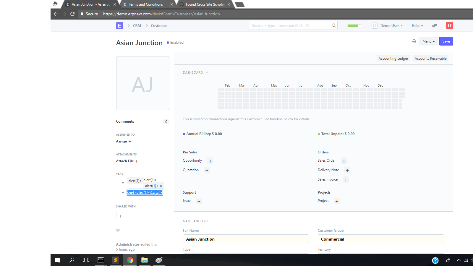 Found Cross Site Scripting Xss · Issue 12619 · Frappeerpnext · Github