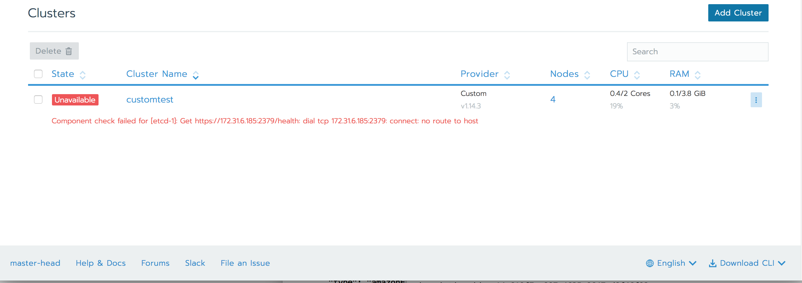 Cluster Remains In Active State When All 3 Etcd Nodes Are Powered Off · Issue 20927 · Rancher
