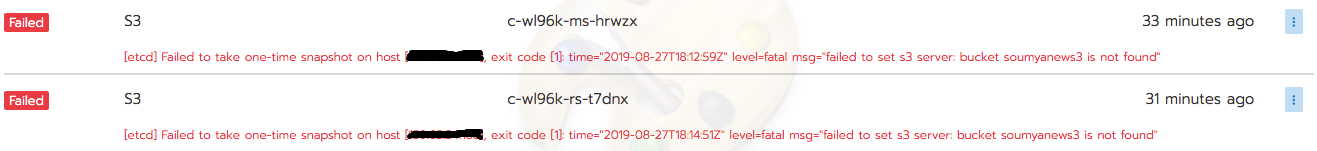 Backup Stuck In Activating State When S3 Backup Fails · Issue 18465 · Rancherrancher · Github