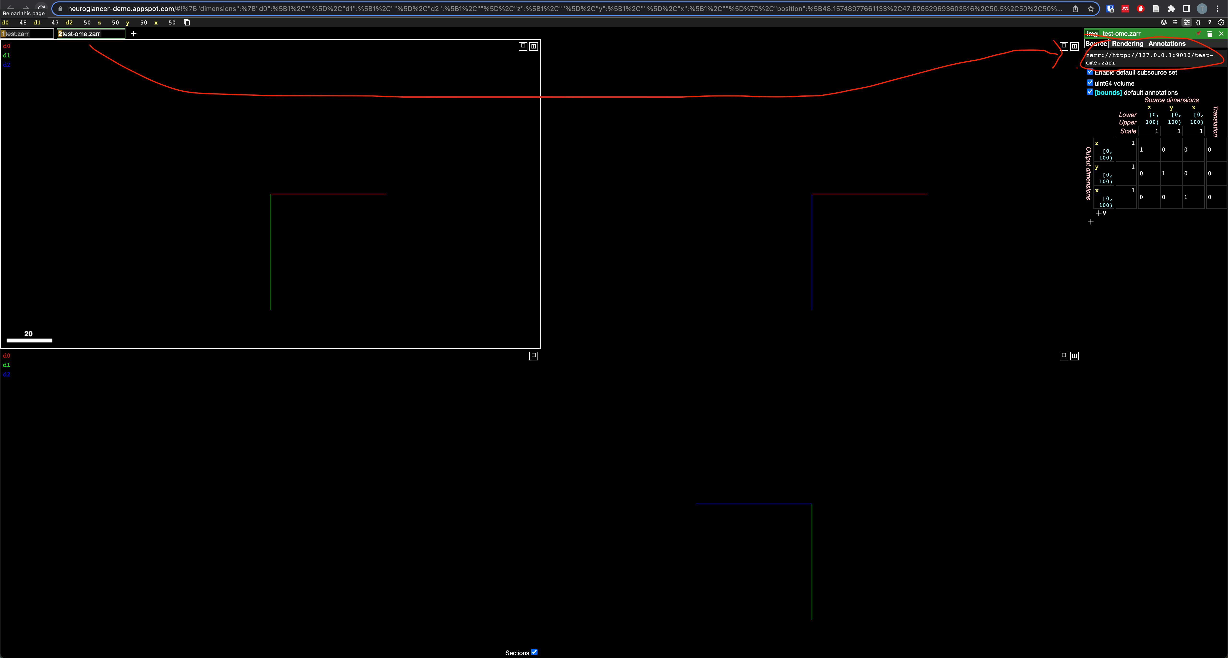 Using both zarr and ome-zarr layers · Issue #428 · google/neuroglancer ...