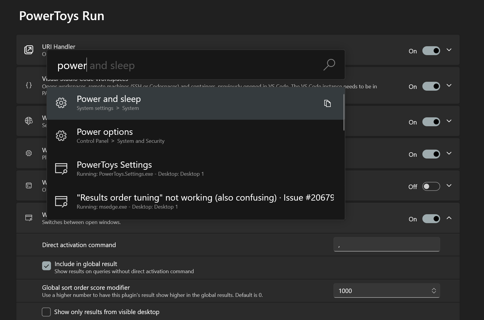 "Results order tuning" not working (also confusing) · Issue #20679 · microsoft/PowerToys · GitHub