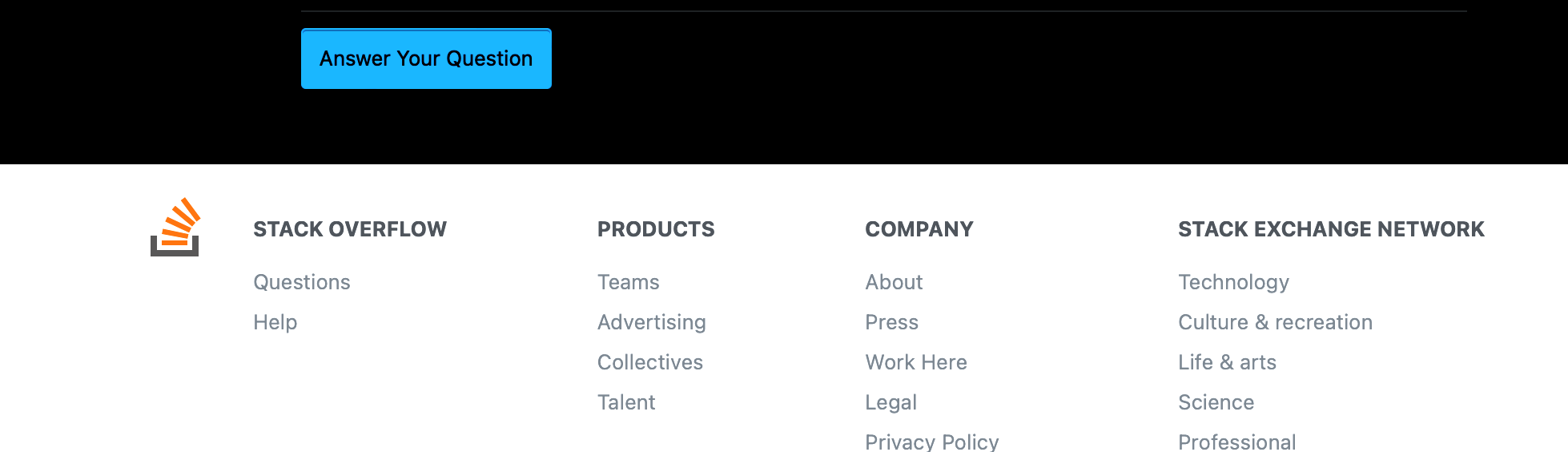 [Broken Website] Bottom section of stackoverflow shows up white instead of black · Issue #9985 ...
