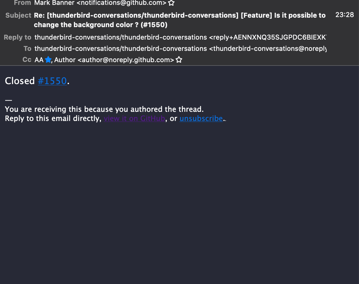 [Feature] Is it possible to change the background color ? · Issue #1550 · thunderbird ...