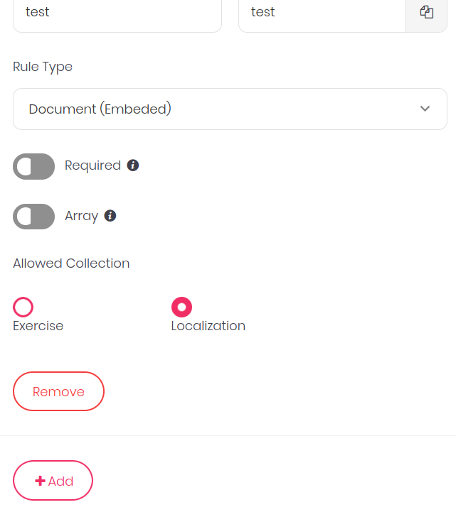 🐛 Bug Report: Can't add Rule for single embedded Document (without Array option) via UI on ...