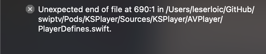 Pod update fail. · Issue #481 · kingslay/KSPlayer · GitHub