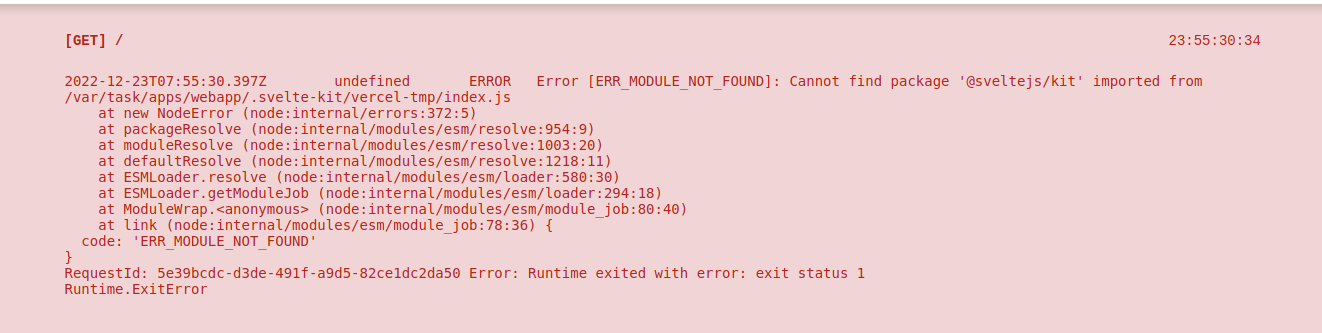 [turborepo] Deploying sveltekit to vercel · Issue #3131 · vercel/turborepo · GitHub