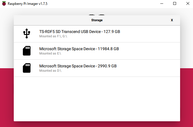 Hide Storage Volumes Option · Issue #617 · raspberrypi/rpi-imager · GitHub