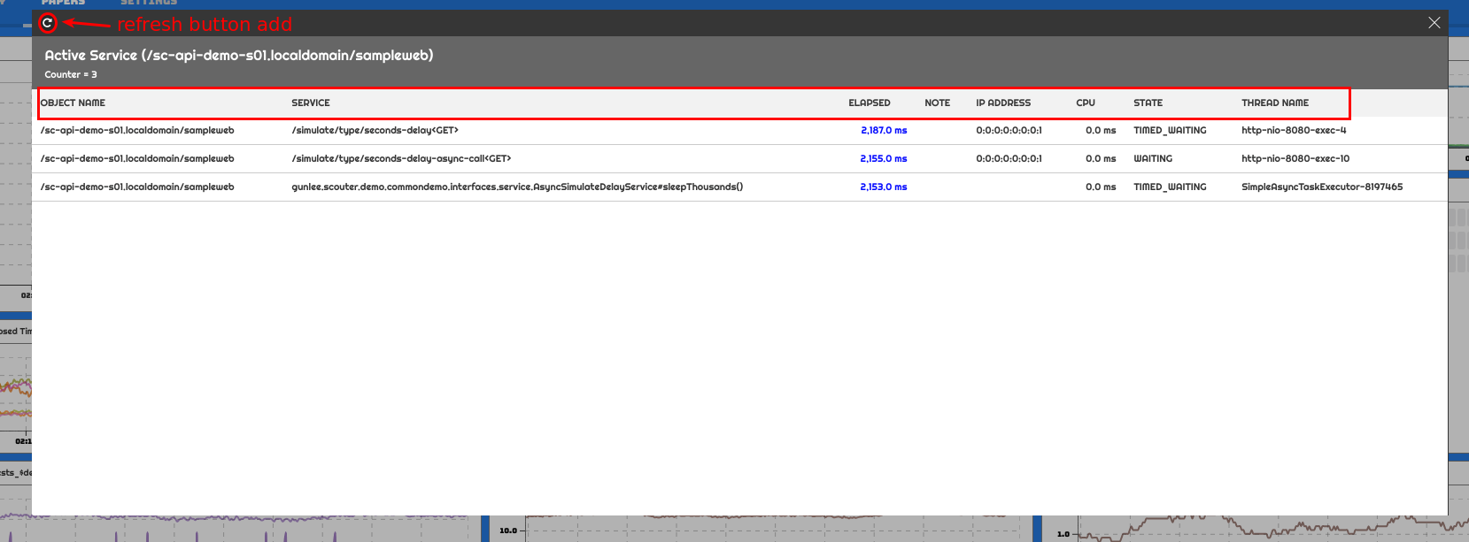 실시간서비스목록 1. Active service 이퀄라이저 클릭시 실시간 서비스 목록 화면 오버레이 기능 · Issue #151 · scouter-contrib ...
