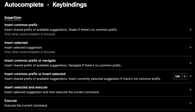 Choose dropdown options by pressing TAB button · Issue #1769 · withfig/fig · GitHub