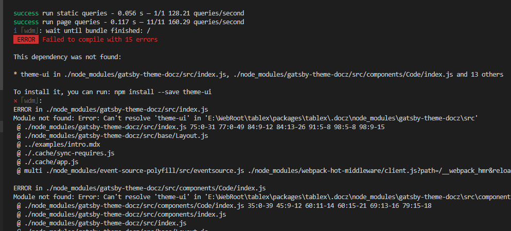 Docz V2 Build Error · Issue 957 · Doczjs Docz · Github