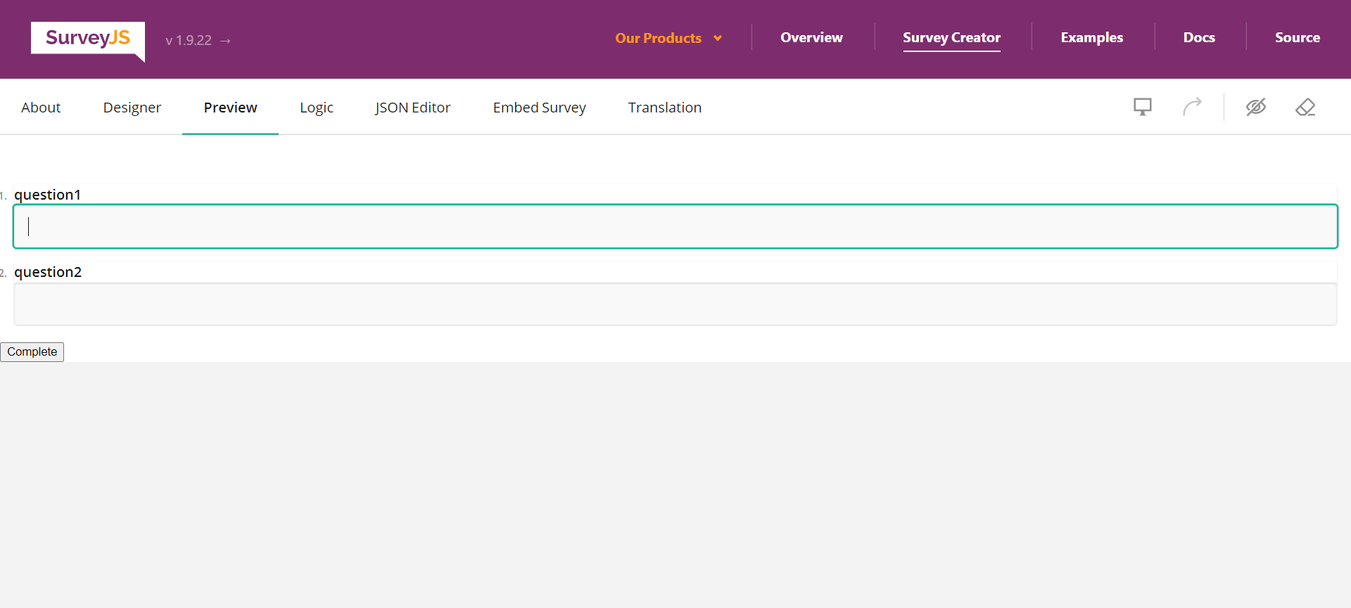 Survey In Preview Mode Loses Its Styles When Set Css Property In Creator · Issue 4201