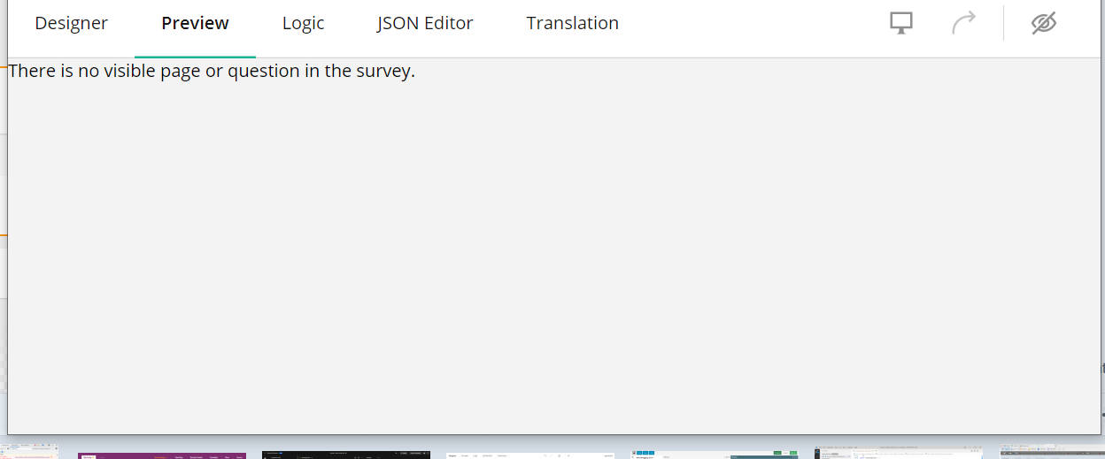 Preview tab: Empty survey message is not aligned · Issue #2875 ...