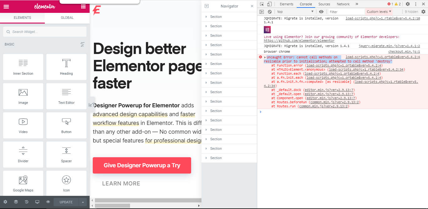 Unable to close navigator · Issue #11836 · elementor/elementor · GitHub