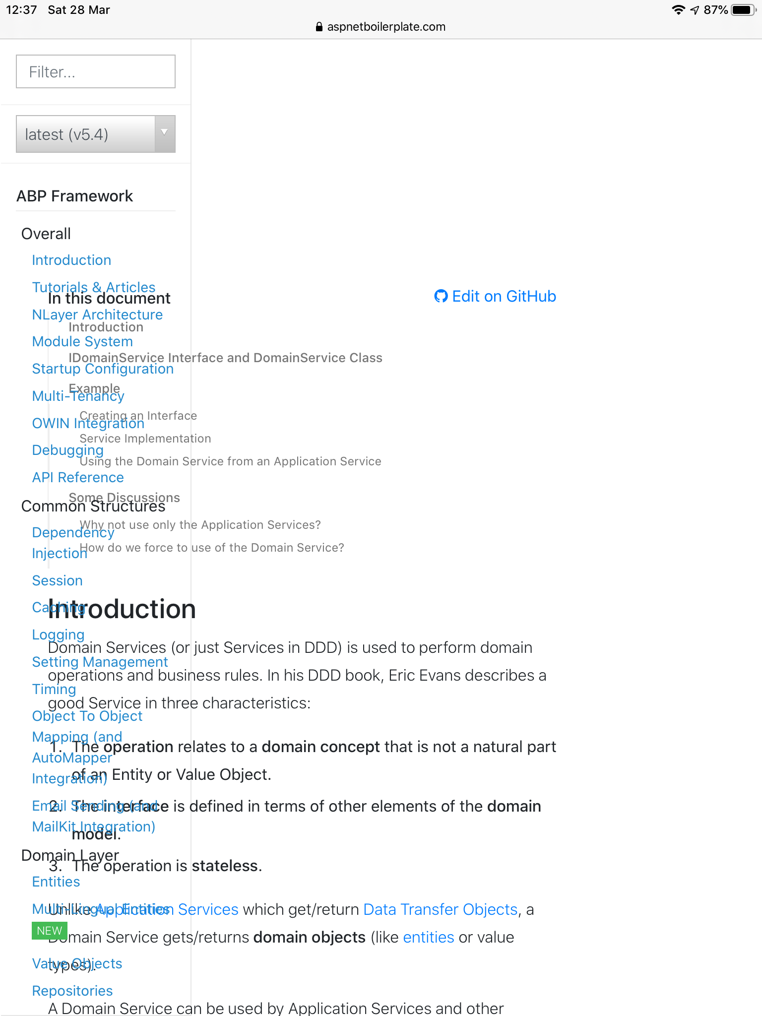 aspnetboilerplate.com pages have overlapping documentation and side pane on iPad · Issue #5447 ...