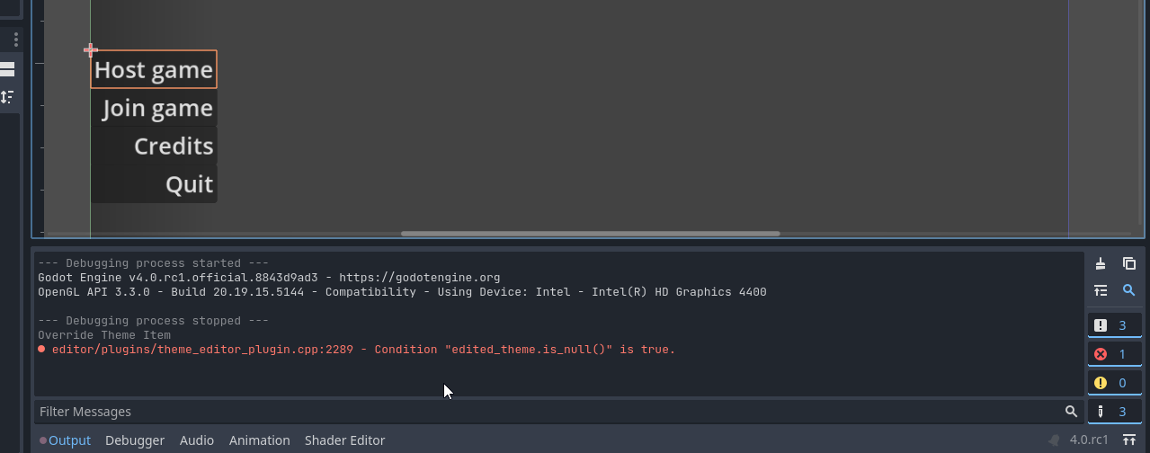 Theme editor - Clicking add or remove button under a Type's style causes theme editor window to ...
