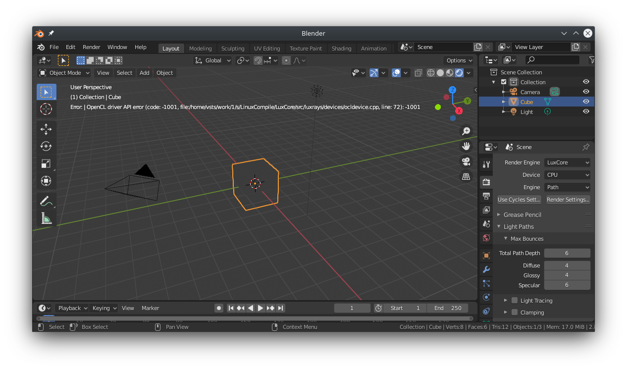 OpenCL driver API error -1001 · Issue #566 · LuxCoreRender/BlendLuxCore · GitHub