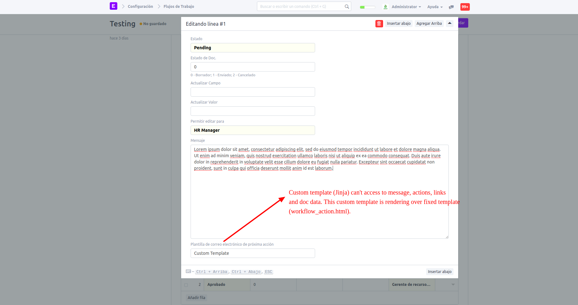 Custom Template Email Jinja On Workflow Doesnt Have Access To Message And Actions · Issue