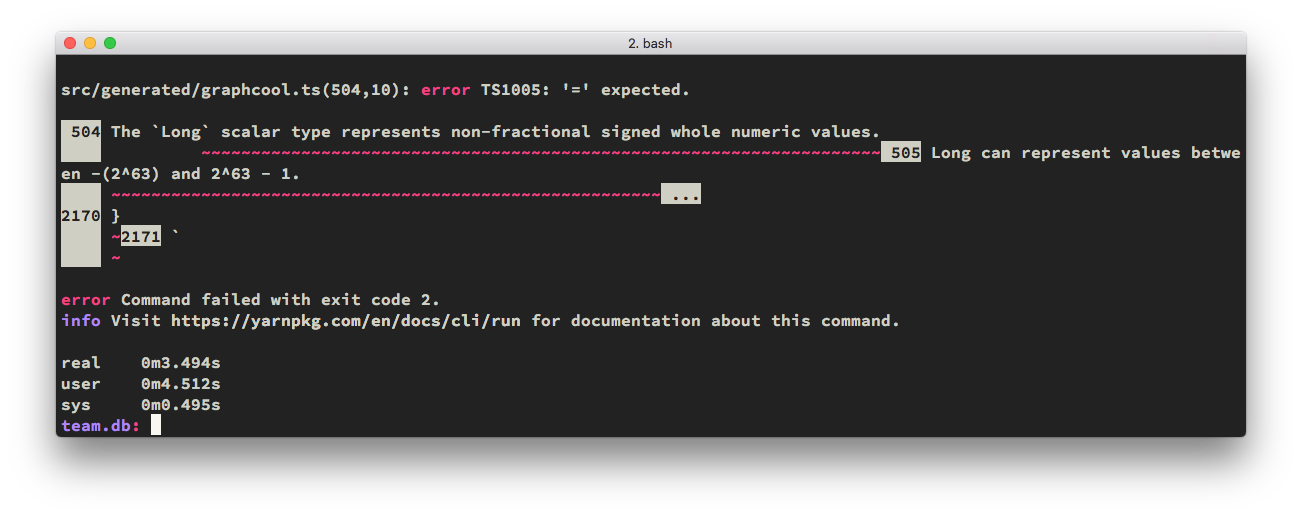 [1.0/RC1] generated file breaking with tick (`) in comment · Issue #1585 · prisma/prisma1 · GitHub