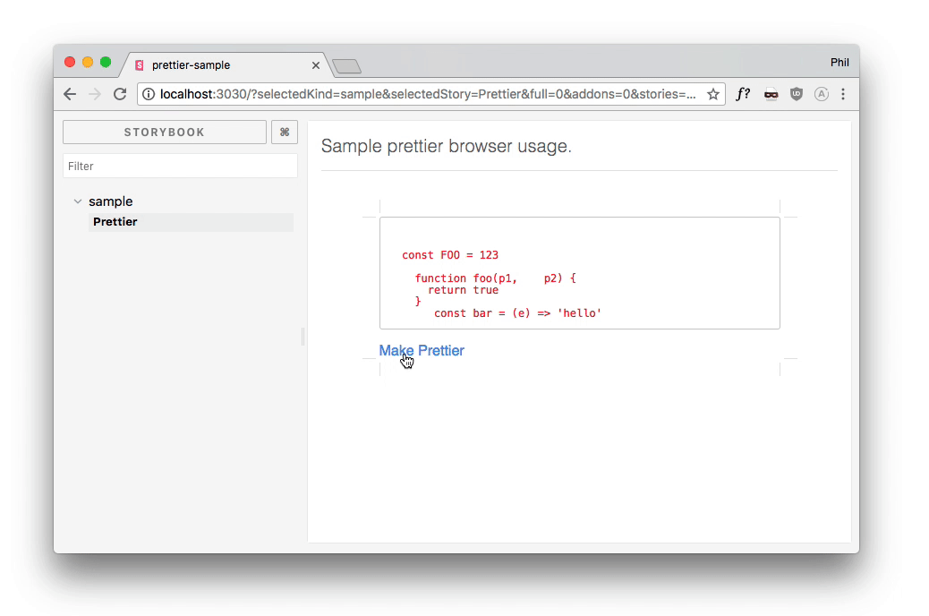 GitHub - philcockfield/prettier-sample: Sample repo showing webpack ...