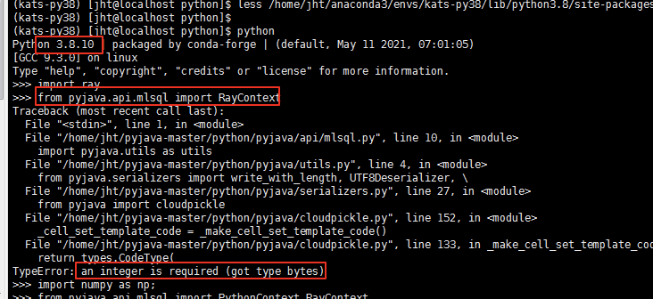 RayContext can not be imported in python 3.8 or above version · Issue #19 · allwefantasy/pyjava ...