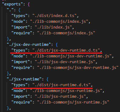 [Bug]: react-jsx-runtime@9.0.5 missing some types (.d.ts) files · Issue #29086 · microsoft ...