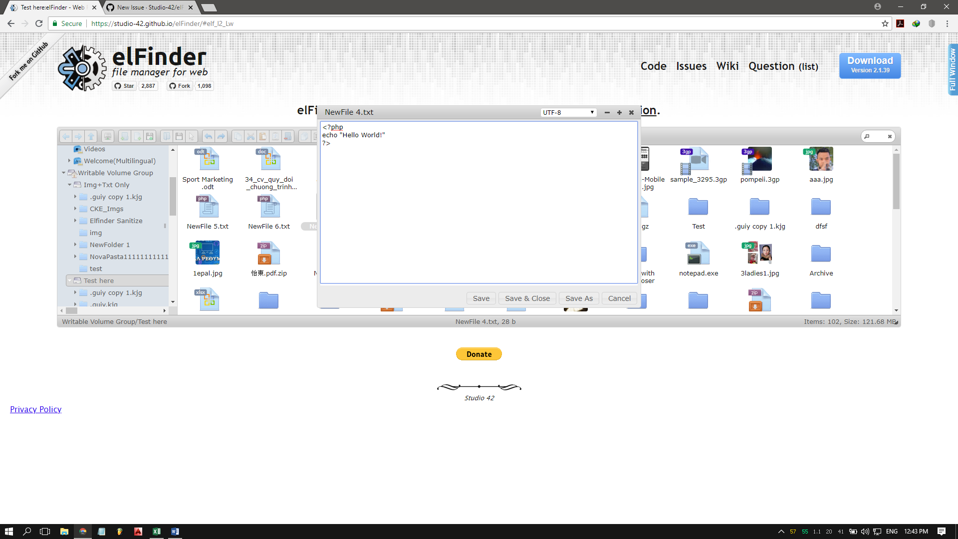 tiny bugs · Issue #2560 · Studio-42/elFinder · GitHub