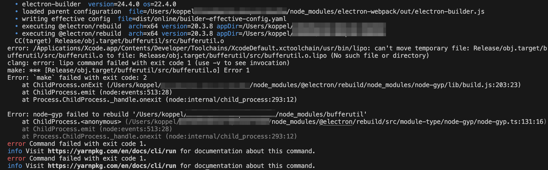`electron-builder` not working in mac OS ventura. `make` failed with exit code: 2 · Issue #7341 ...