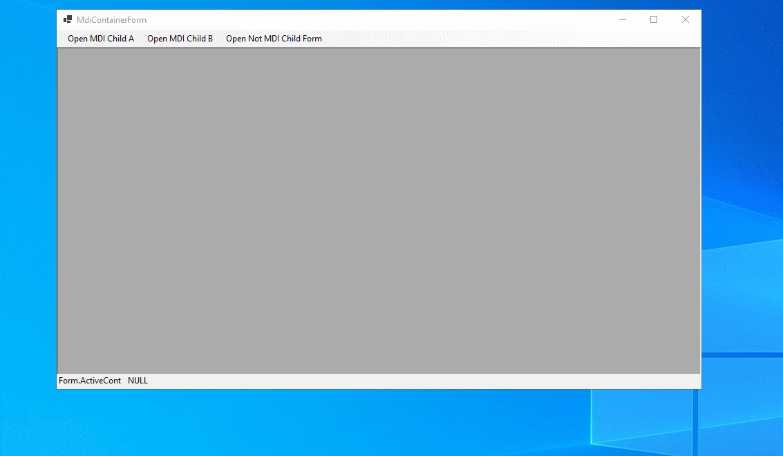 MDI child form with ContainerControl/SplitContainer control activation ...