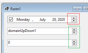 The up button is truncated when set the DateTimePicker’s ShowUpDown property to True · Issue ...