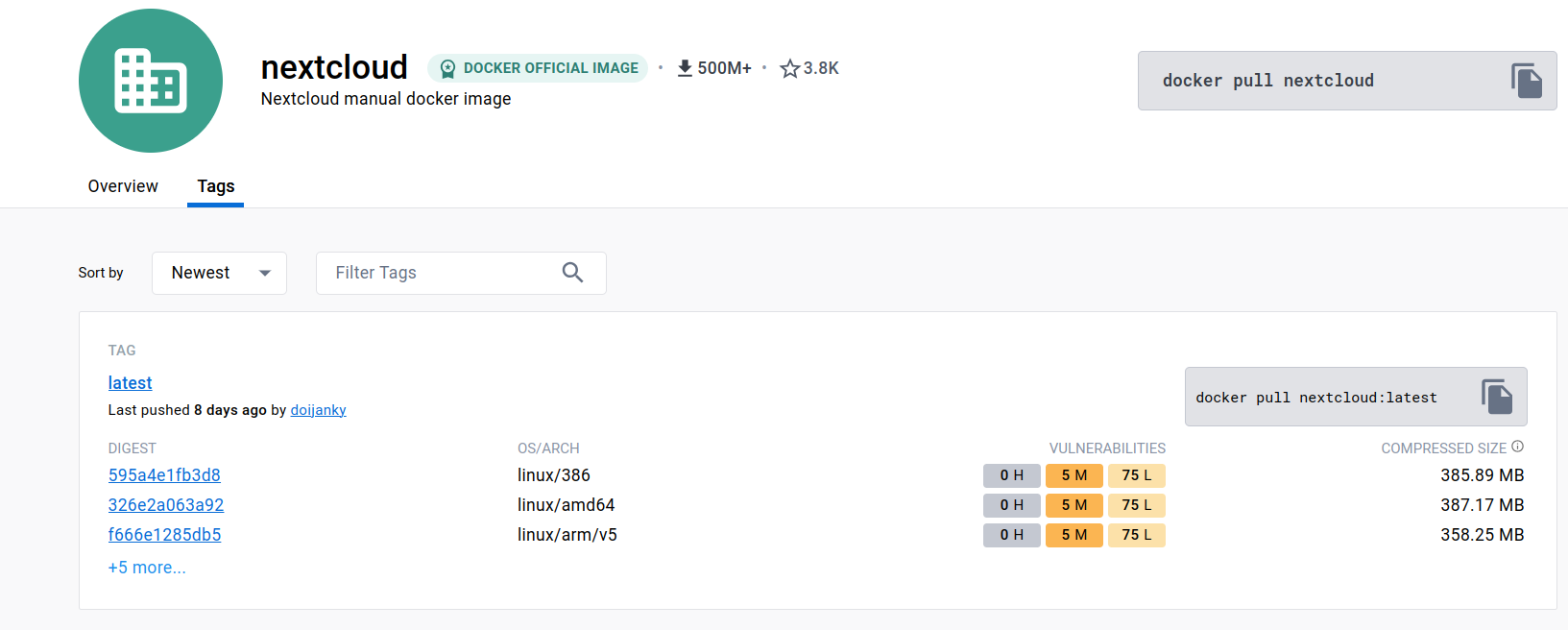 [Bug] I cannot update Nexcloud, "Update not avaliable" · Issue #1330 · IceWhaleTech/CasaOS · GitHub