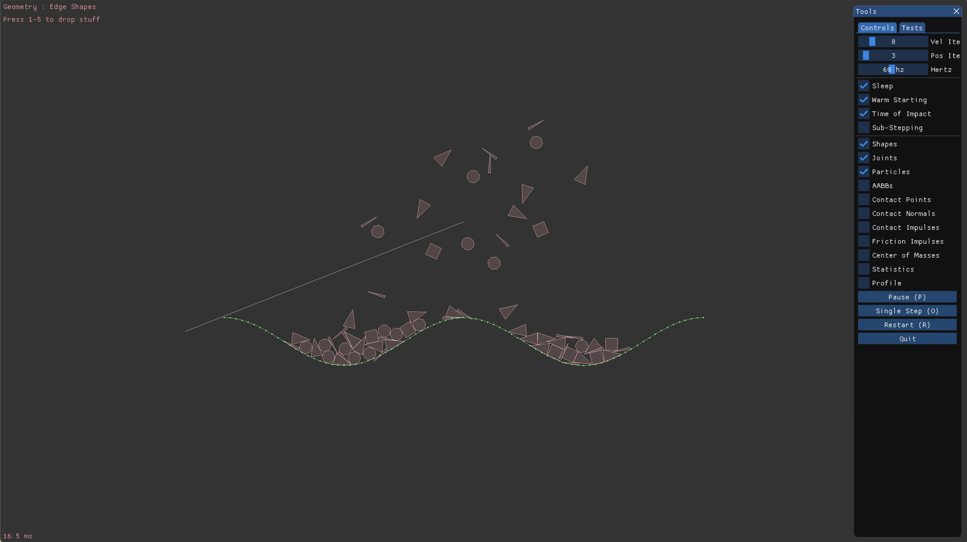 The Testbed Geometry Edge Shapes Test Crashed Frequently · Issue 6 · Mtsamis Box2d Optimized