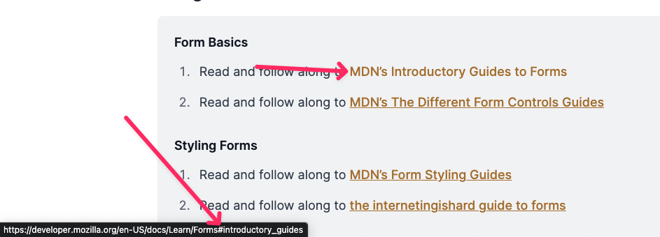 Intermediate HTML and CSS Course : Links can be more specific · Issue #25595 · TheOdinProject ...