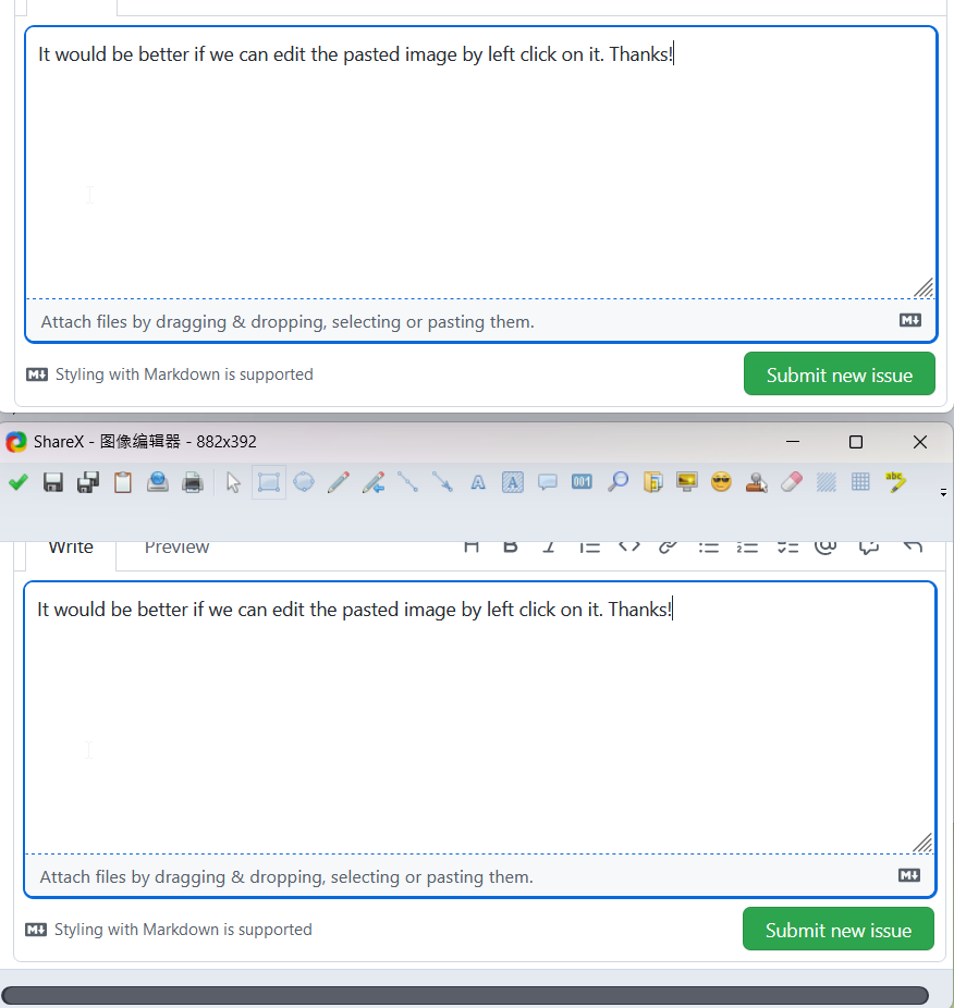 More convenient image edit option after paste on screen · Issue #6777 · ShareX/ShareX · GitHub