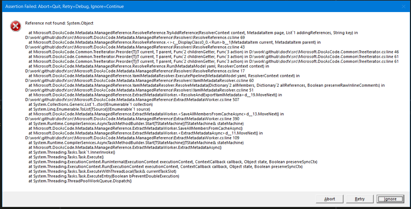 Reference not found System.Object · Issue #4665 · dotnet/docfx · GitHub