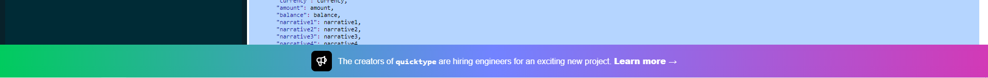 Banner blocking bottom part of app · Issue #1696 · glideapps/quicktype · GitHub