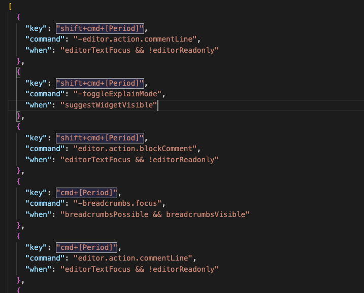 Shortcut key `[Period]` is somehow replaced by `F3` · Issue #170503 · microsoft/vscode · GitHub