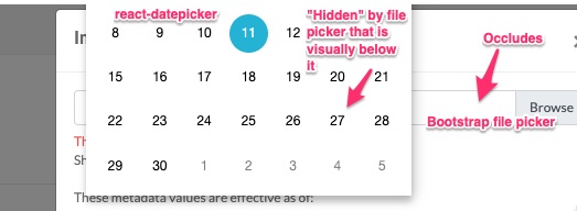 Row buttons aren't clickable due to z-index · Issue #2519 · Hacker0x01/react-datepicker · GitHub