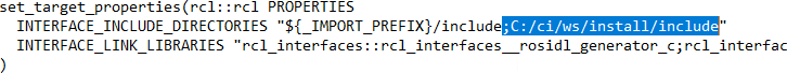 Imported target "rcl::rcl" includes non-existent path · Issue #920 · ros2/rcl · GitHub