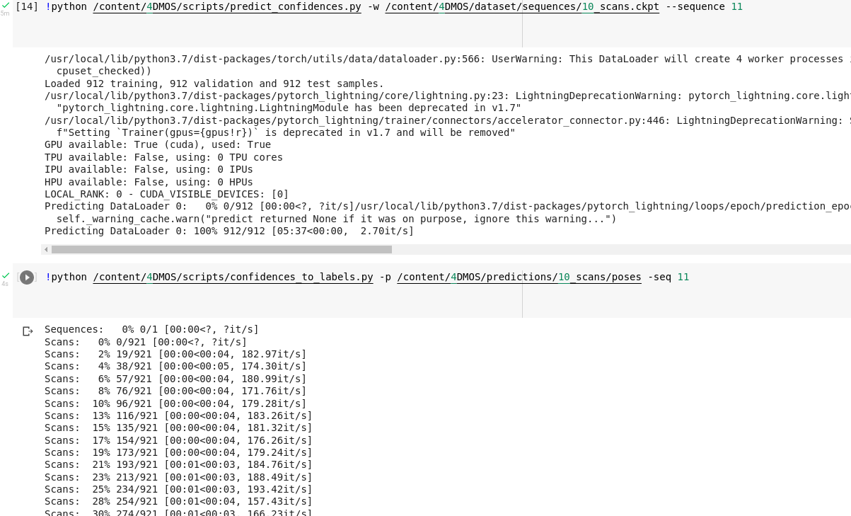 Predicted labels do not appear. · Issue #10 · PRBonn/4DMOS · GitHub
