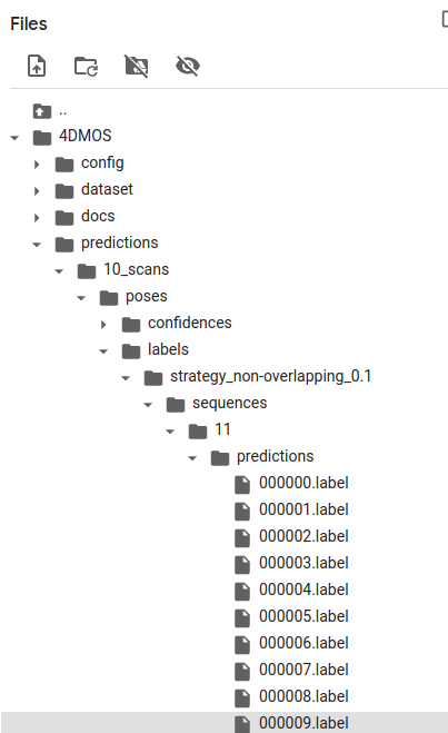 Predicted labels do not appear. · Issue #10 · PRBonn/4DMOS · GitHub