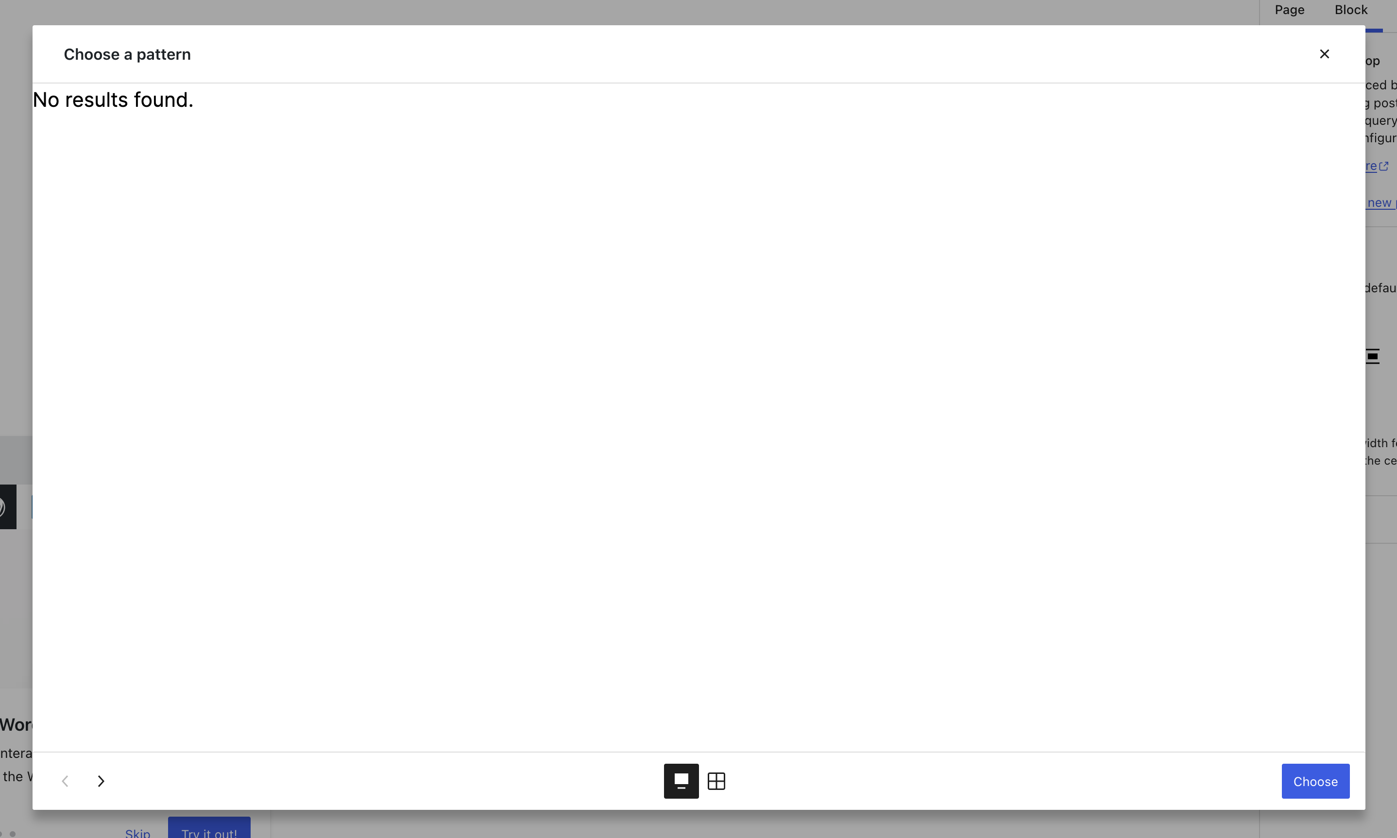Several themes: Query Loop pattern shows "No results found" when on Carousel view, but does on ...