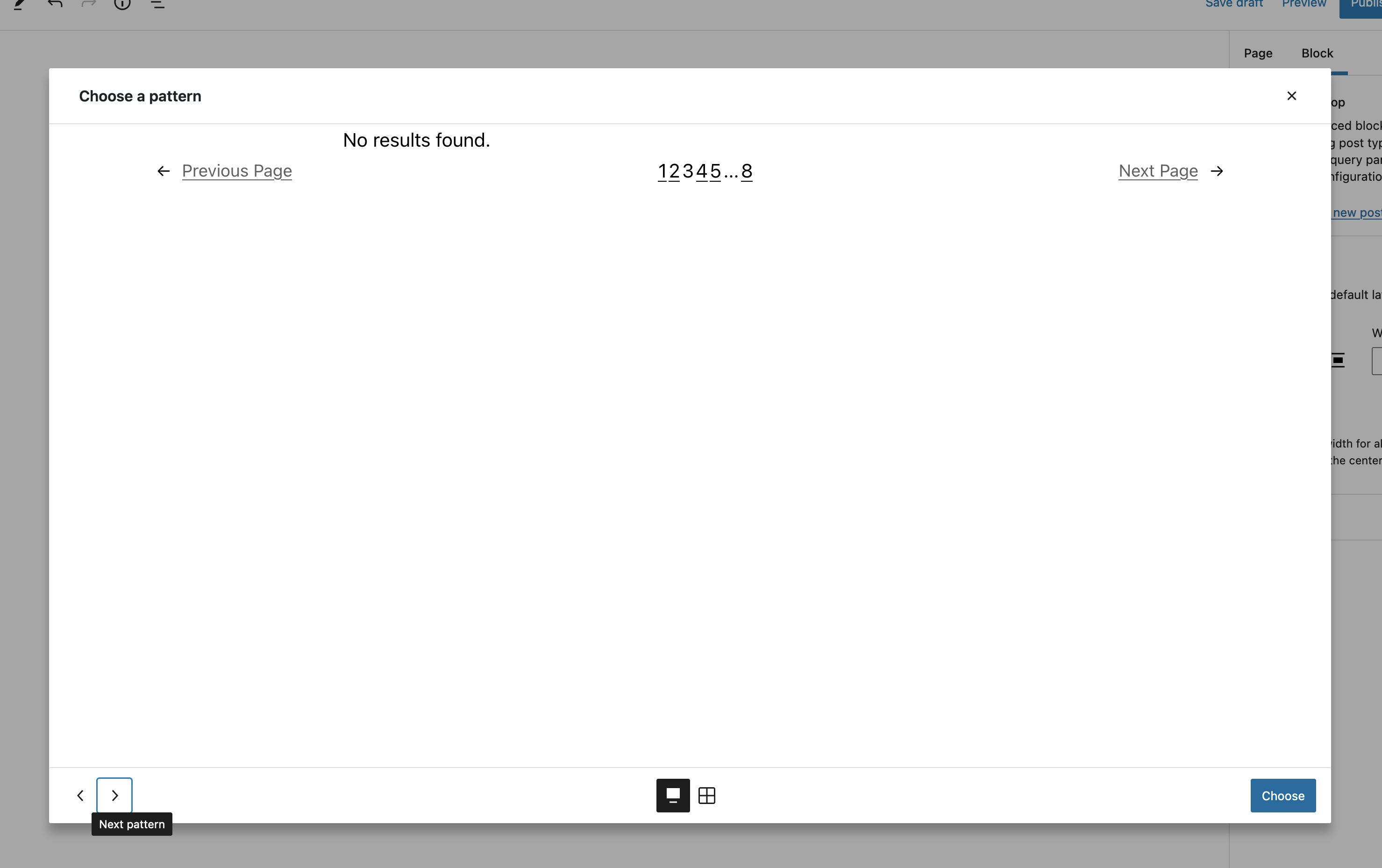 Several themes: Query Loop pattern shows "No results found" when on Carousel view, but does on ...