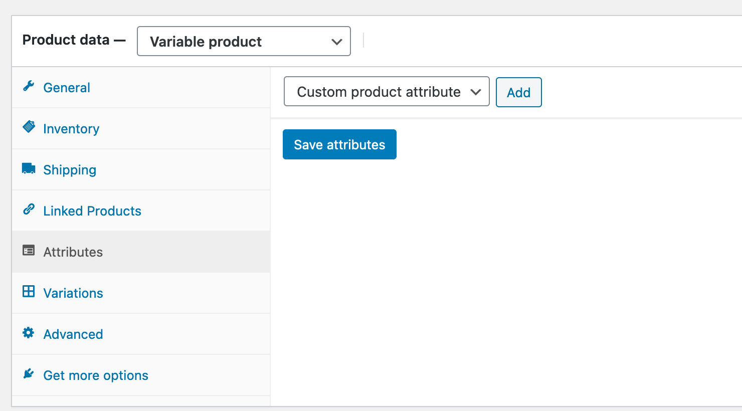Removing all attributes from a variable product prevents adding it to ...
