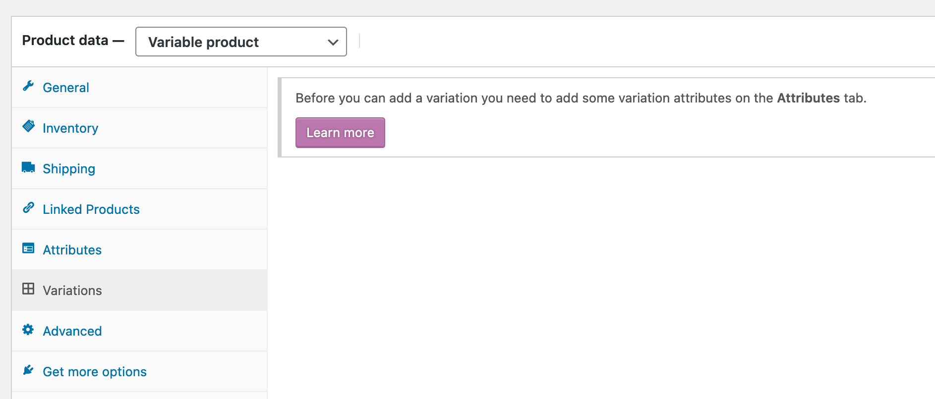 Removing all attributes from a variable product prevents adding it to ...
