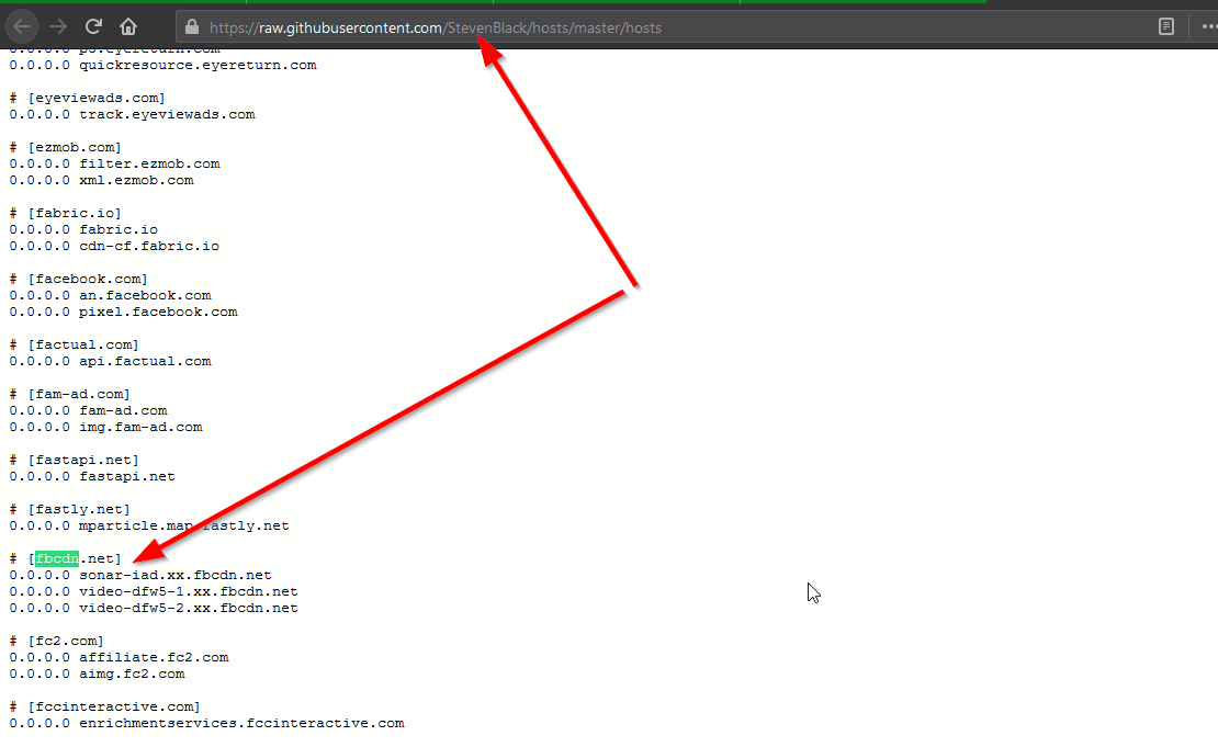 fbcdn.net · Issue #1617 · StevenBlack/hosts · GitHub