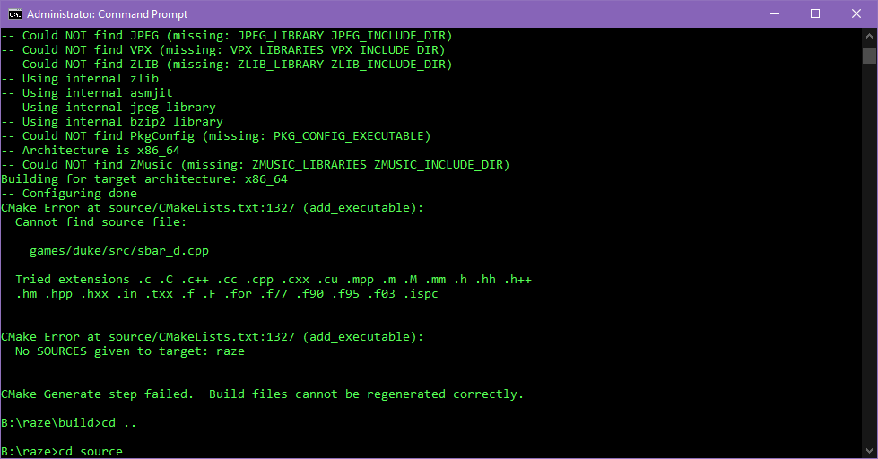 [BUG] [General] `CMakeLists.txt` is outdated · Issue #370 · ZDoom/Raze · GitHub