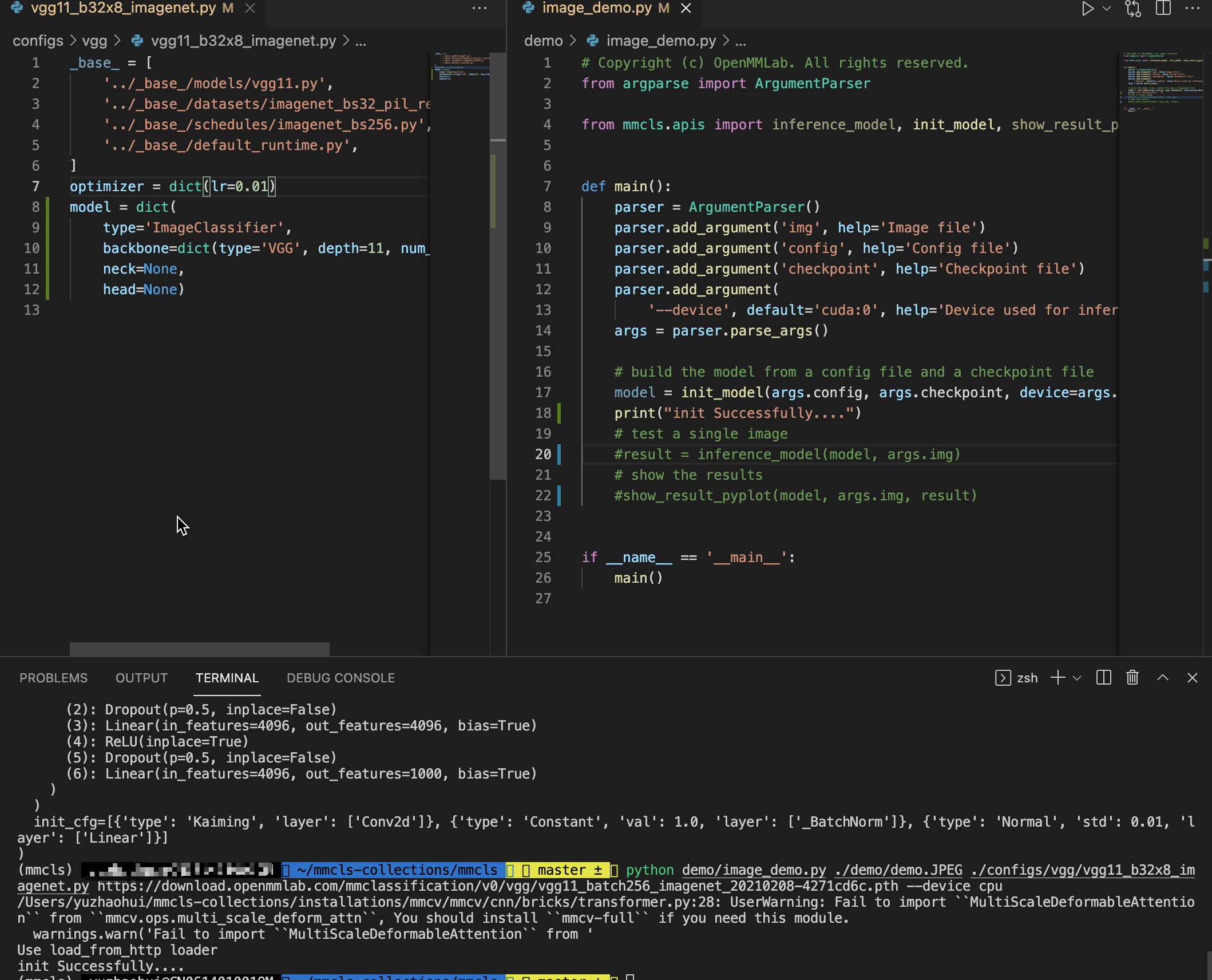 Removing classification layer to run inference · Issue #492 · open ...